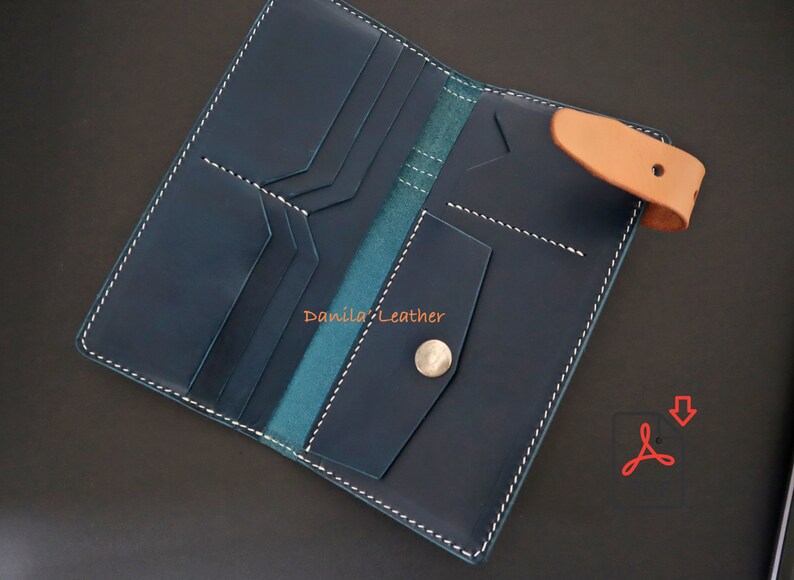 Jeans Pocket Long Biker Wallet Pattern/ Leather Wallet Template for Men ...