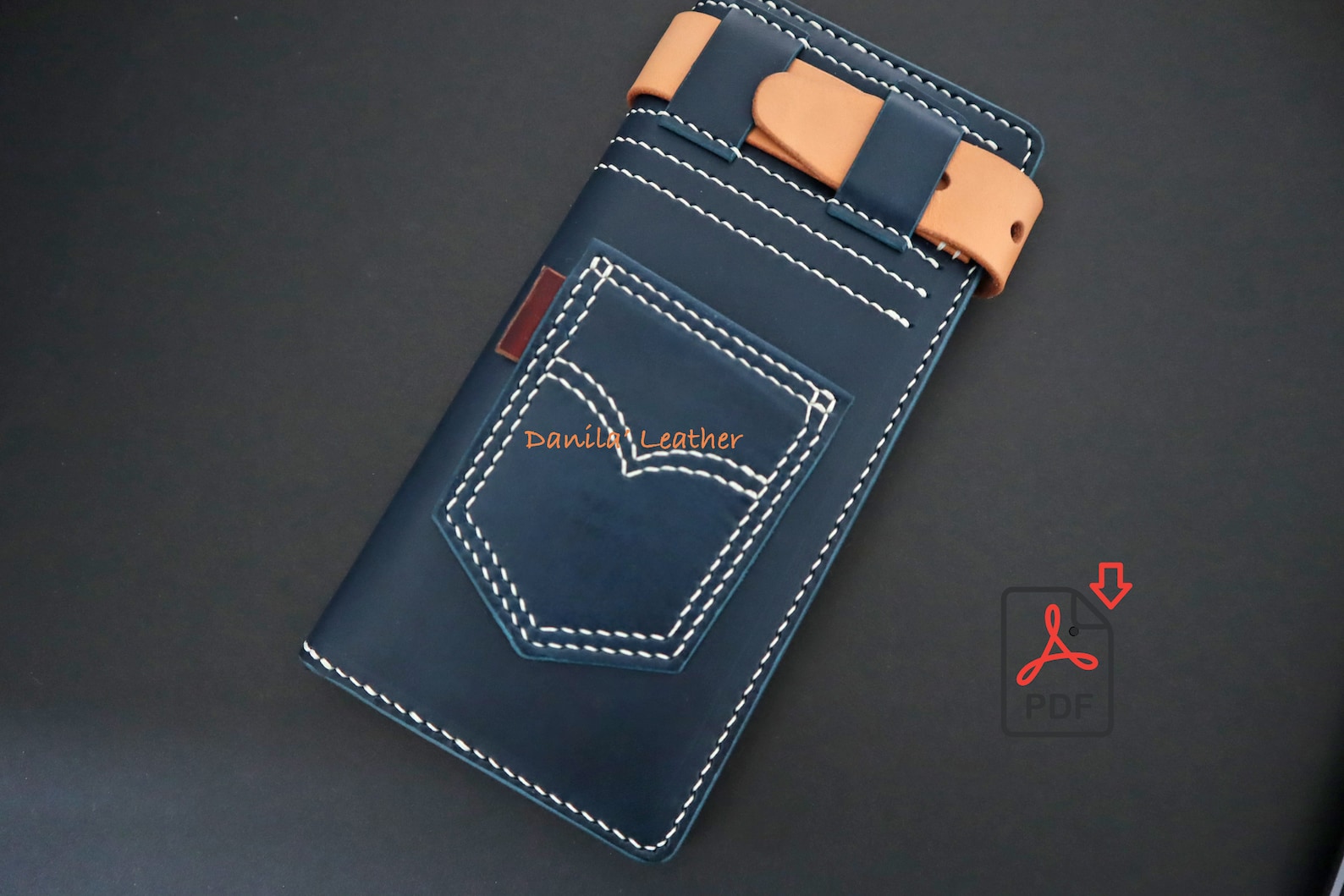 Jeans Pocket Long Biker Wallet Pattern/ Leather Wallet - Etsy
