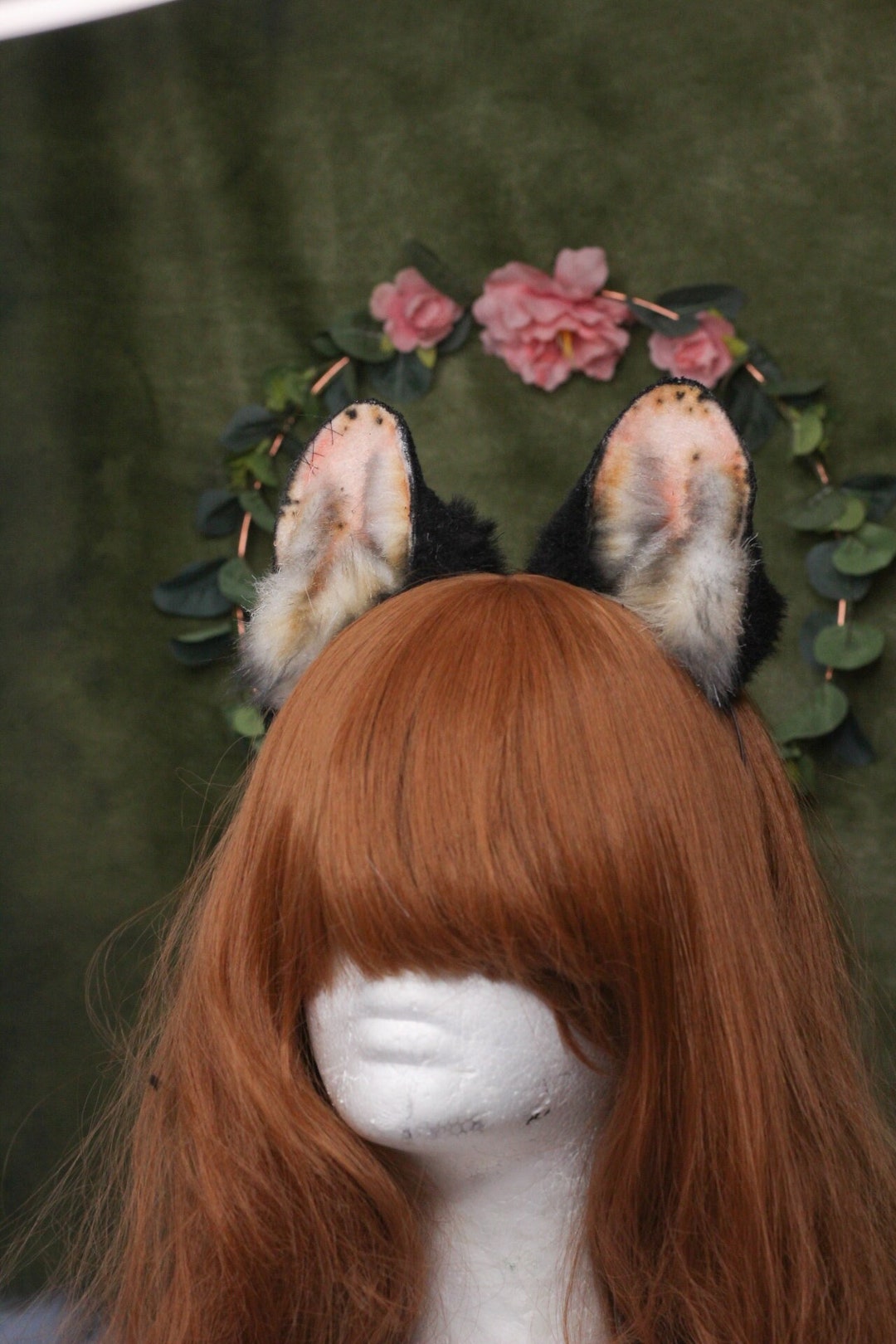 Black Freckled Natural Realistic Wolf Ears for Cosplay Furry - Etsy