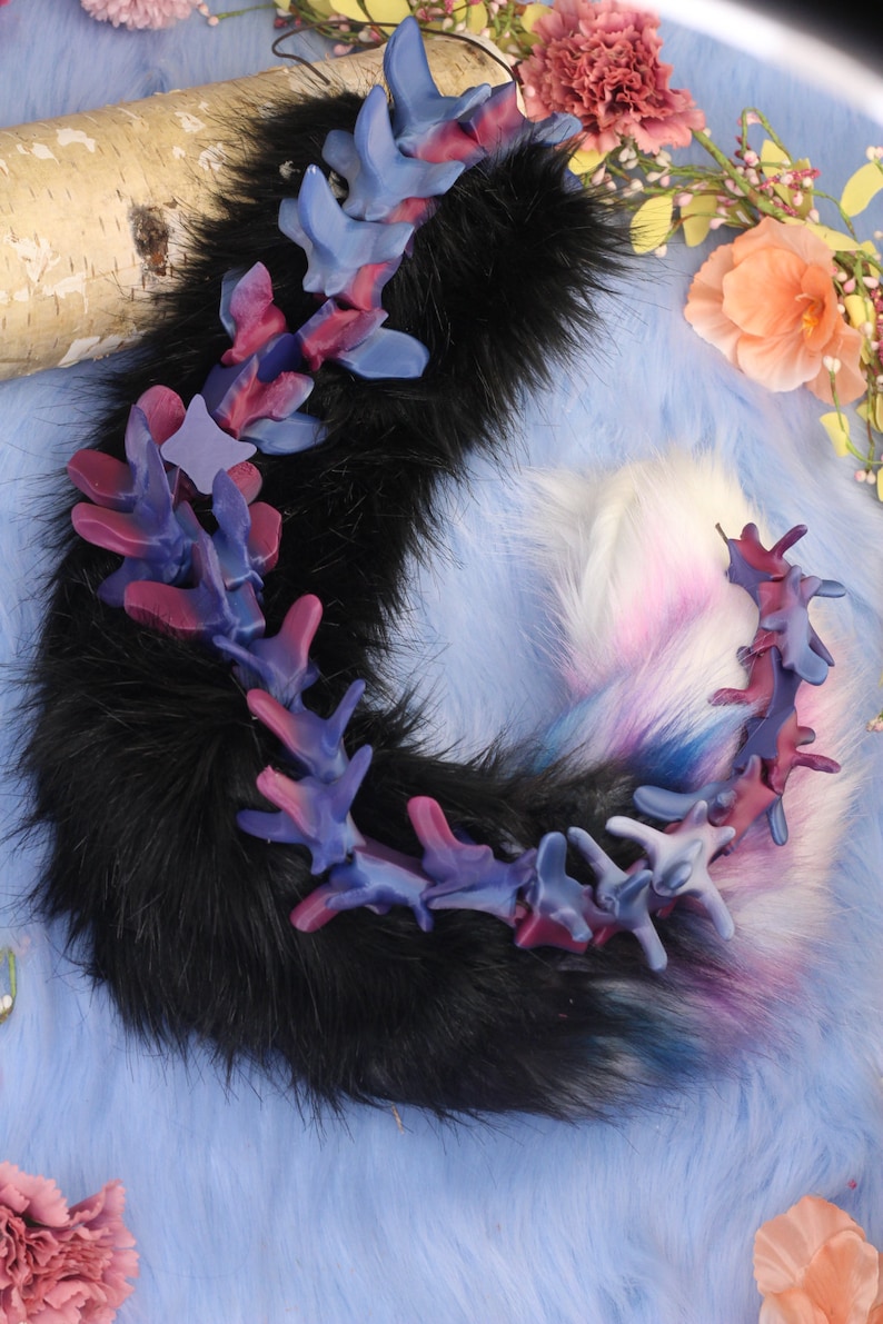 3D Printed Spine Furry Tail Accessoire - Etsy