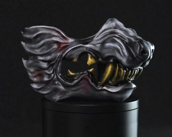 Mempo Raw Wolf Mask, Samurai Mask, Oni Mask, Cosplay Mask, Japanese ...