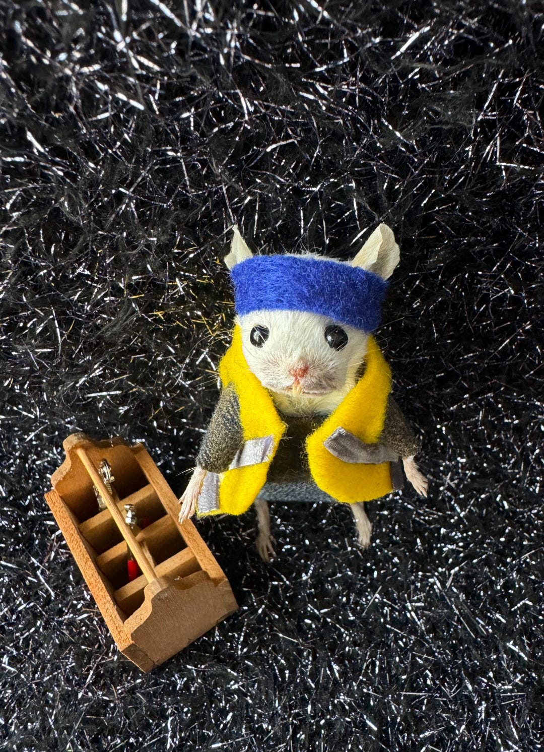 Taxidermy Mouse *construction Worker* - Etsy