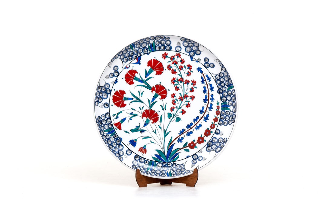 Handmade 16th Century Iznik Ceramic Plate - Museum Replica Tile Art ...