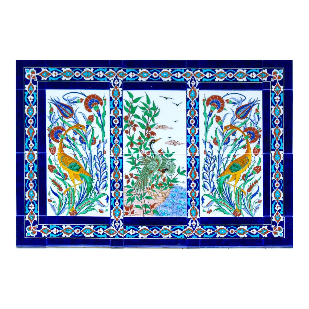 Ceramic Wall Art, Iznik Ceramic Tile Panel, Captain Piri, Home ...