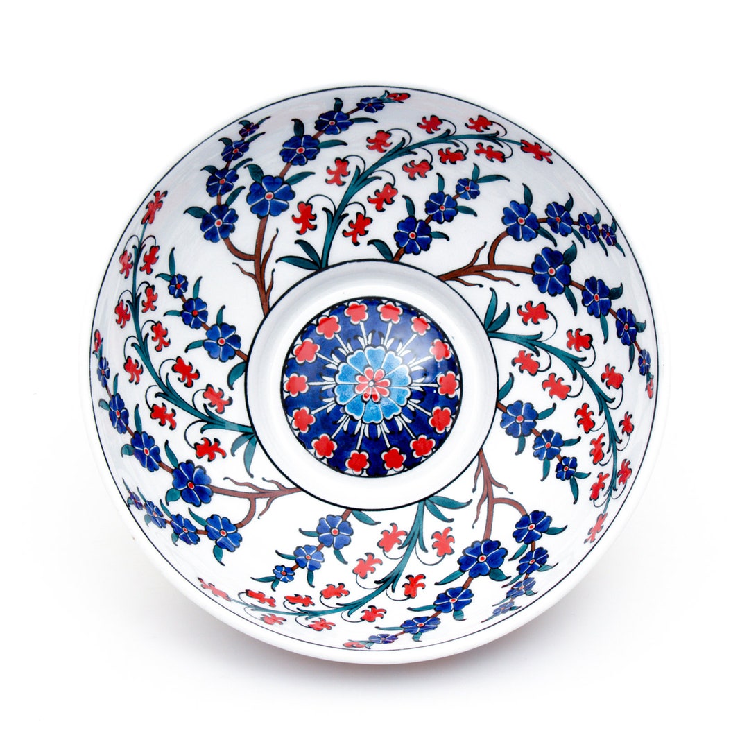 Ceramic Bowls Handmade Iznik Pottery Floral Designs Ceramic - Etsy