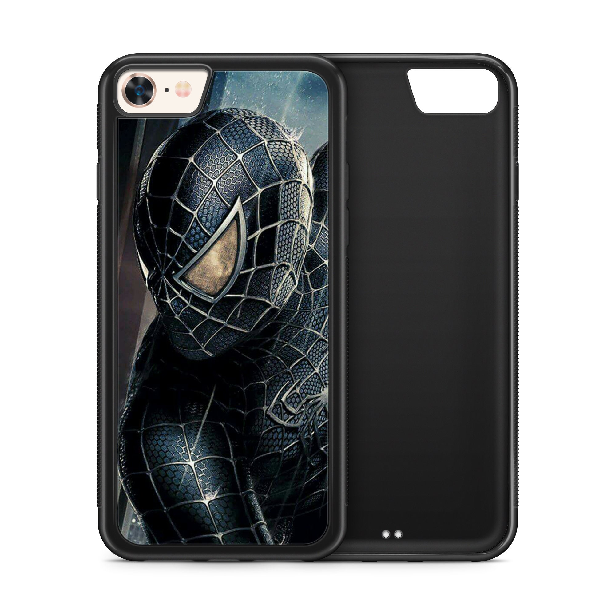 Spiderman Superhero Black Rubber Phone Case for iPhone Samsung Huawei ...