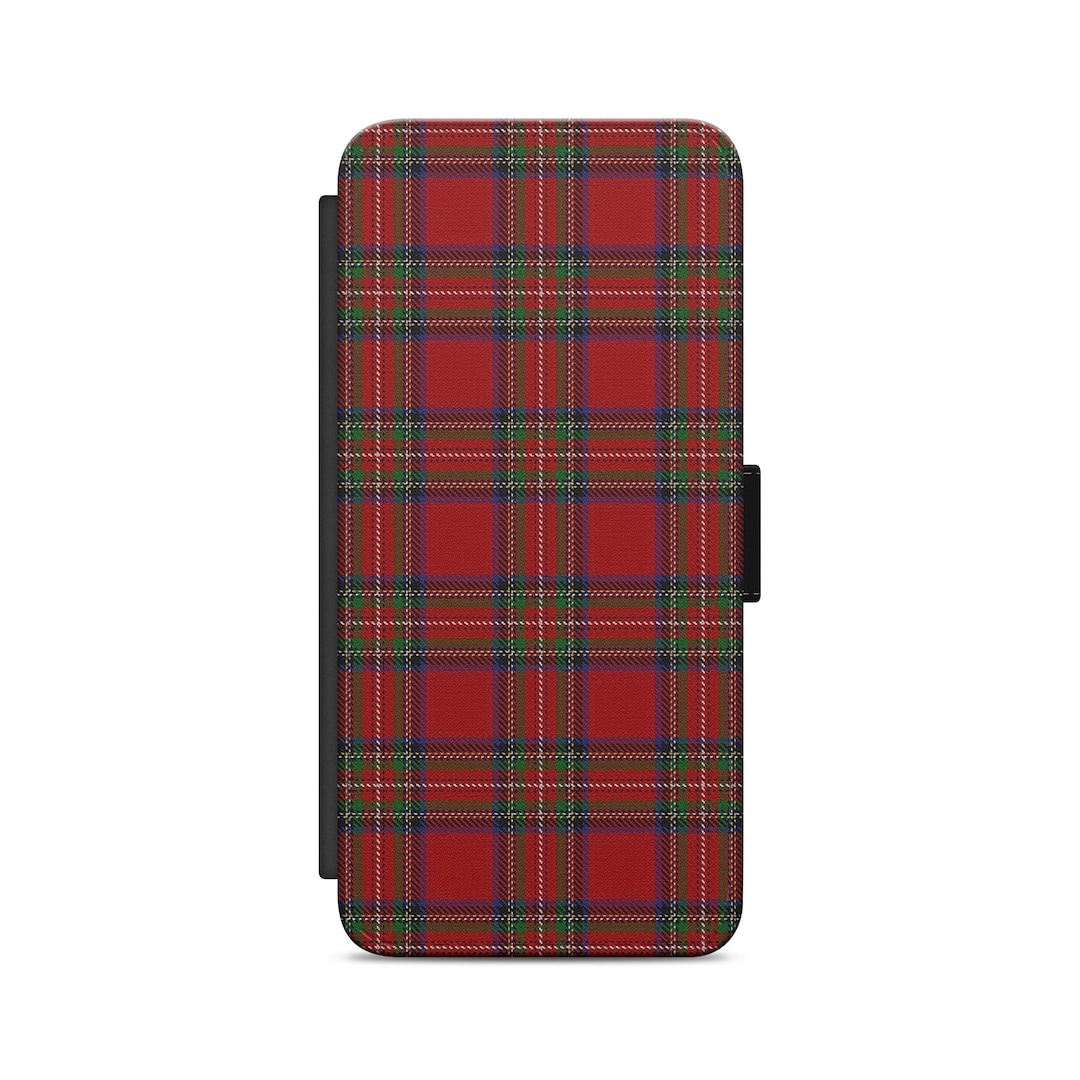 Tartan Red Pattern Scotland Flip Wallet Phone Case - Etsy