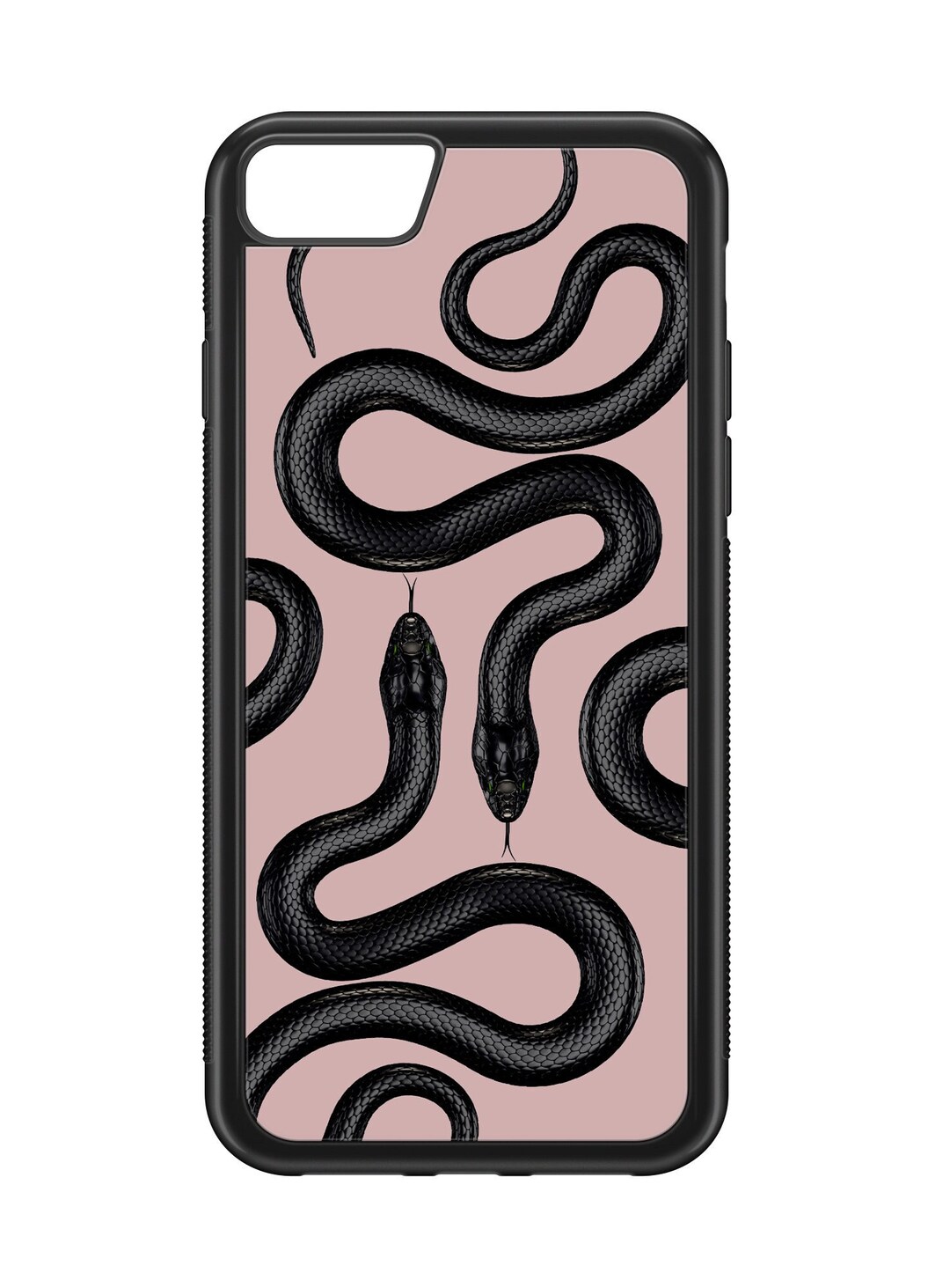 Black Kingsnake Pattern Animal Pattern Black Rubber Phone Case Cover ...