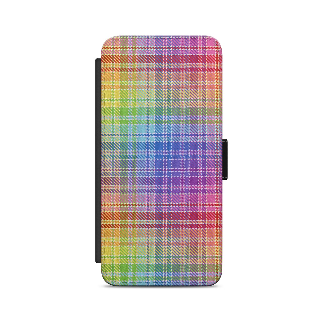 Tartan Rainbow Pattern Scotland Flip Wallet Phone Case - Etsy