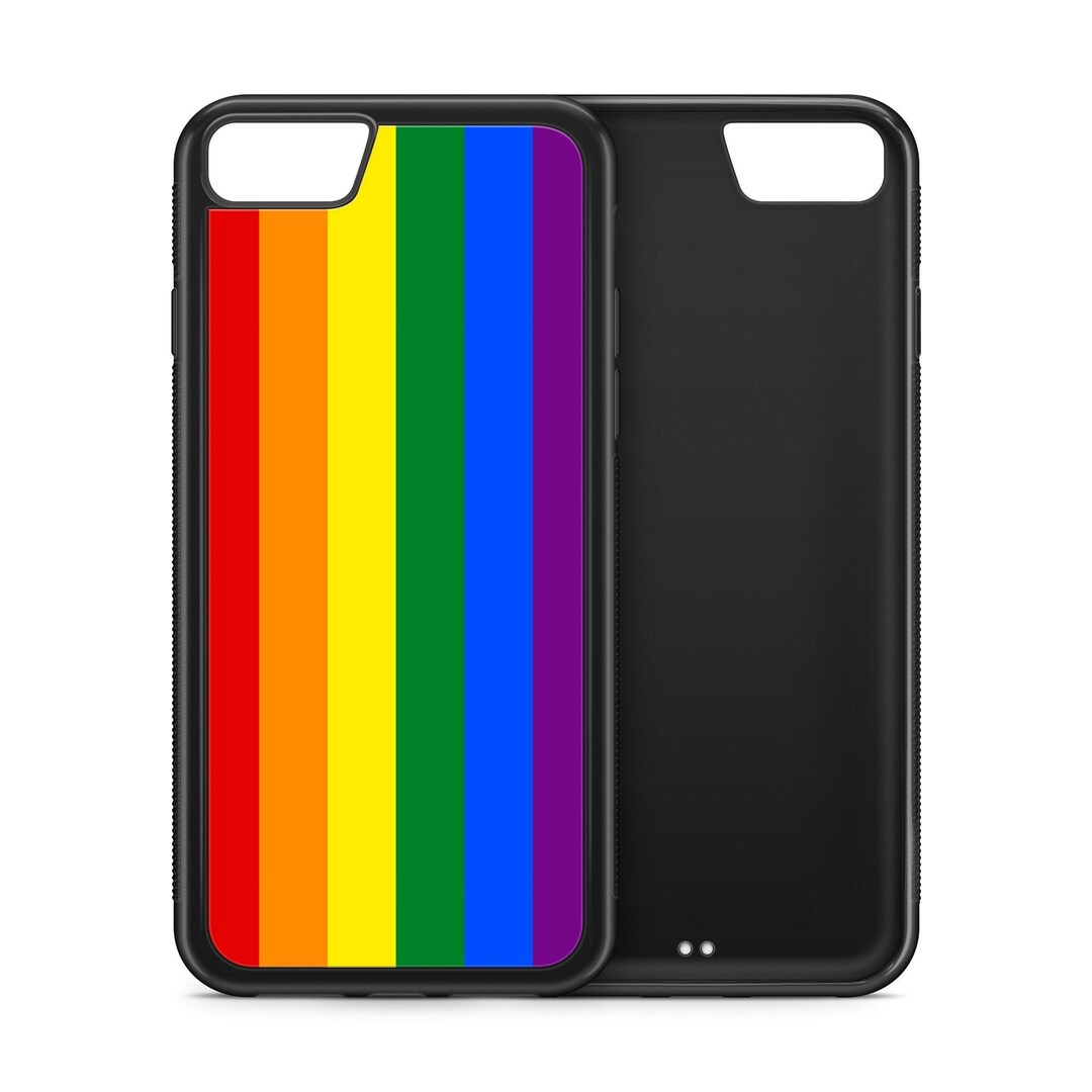 LGBT Gay Lesbian Rainbow Flag Rubber Phone Case for iPhone Samsung ...