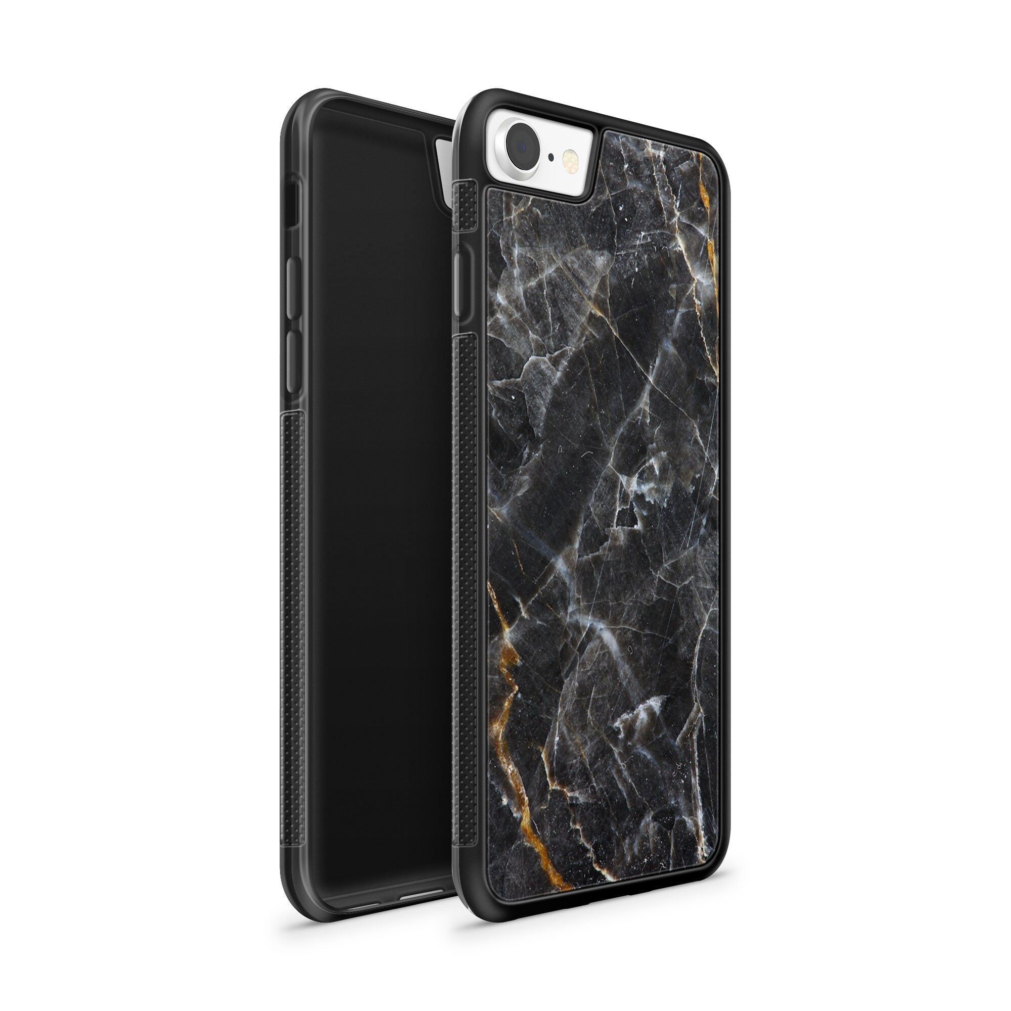 Black Marble Style Pattern Black Rubber Phone Case Cover for - Etsy