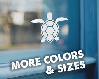 Sea Turtle Monogram on Shell Di Cut Decal - Etsy