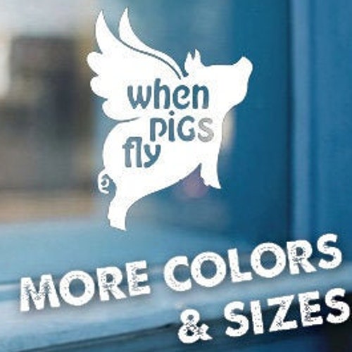 Flying Pig Decal - Etsy