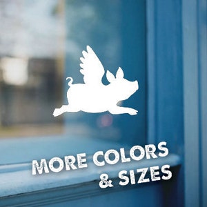 Flying Pig Sticker Decal,flying Pig Decal,flying Pig Sticker,car Decal ...