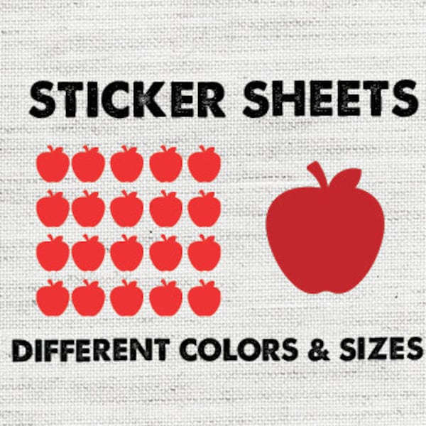 Apple Vinyl Decal - Etsy