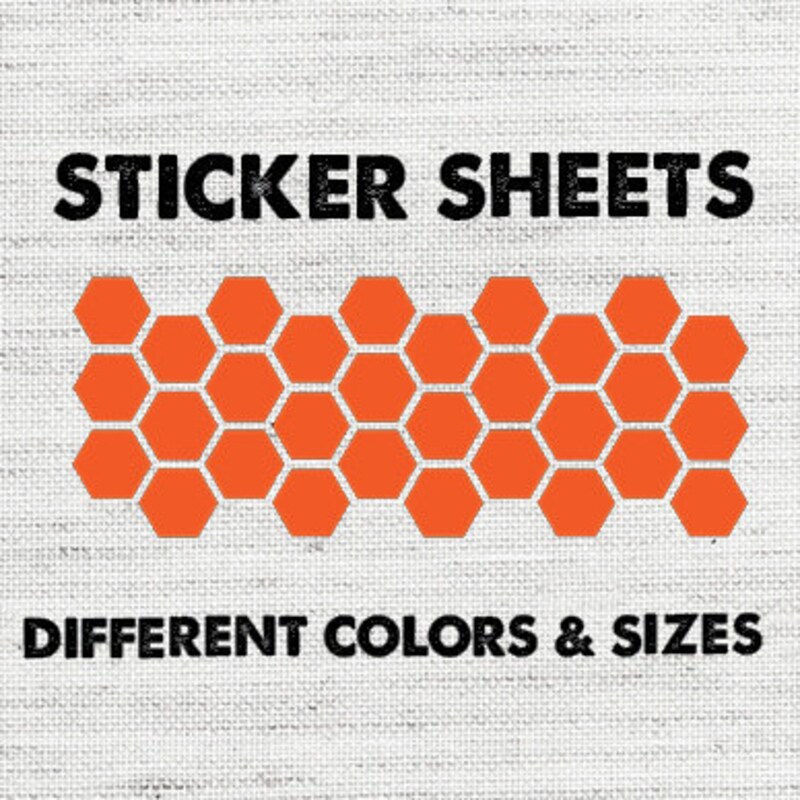 Hexagon Stickers - Etsy