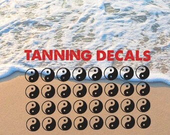 Pineapple Tan Decals // Tanning Stickers // Tanning Bed Stickers ...