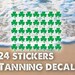 Shamrock Tan Decals,tanning, Tanning Stickers, Tan Line Sticker ...