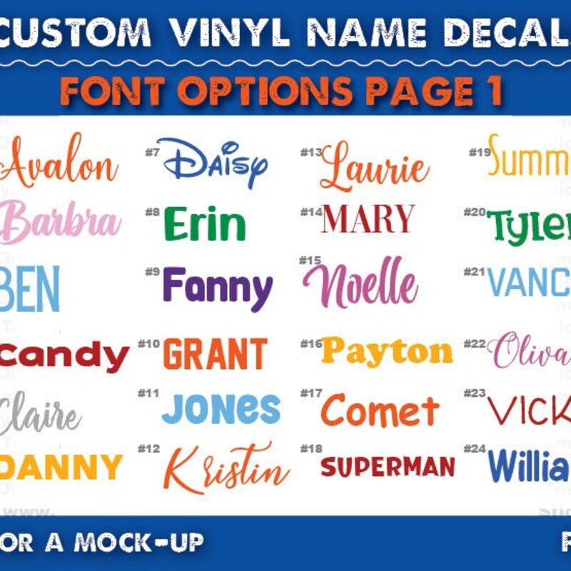 Custom Name Decal - Etsy