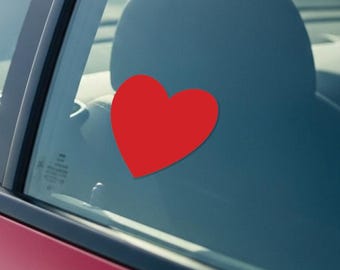 Heart Car Window Decal - Etsy