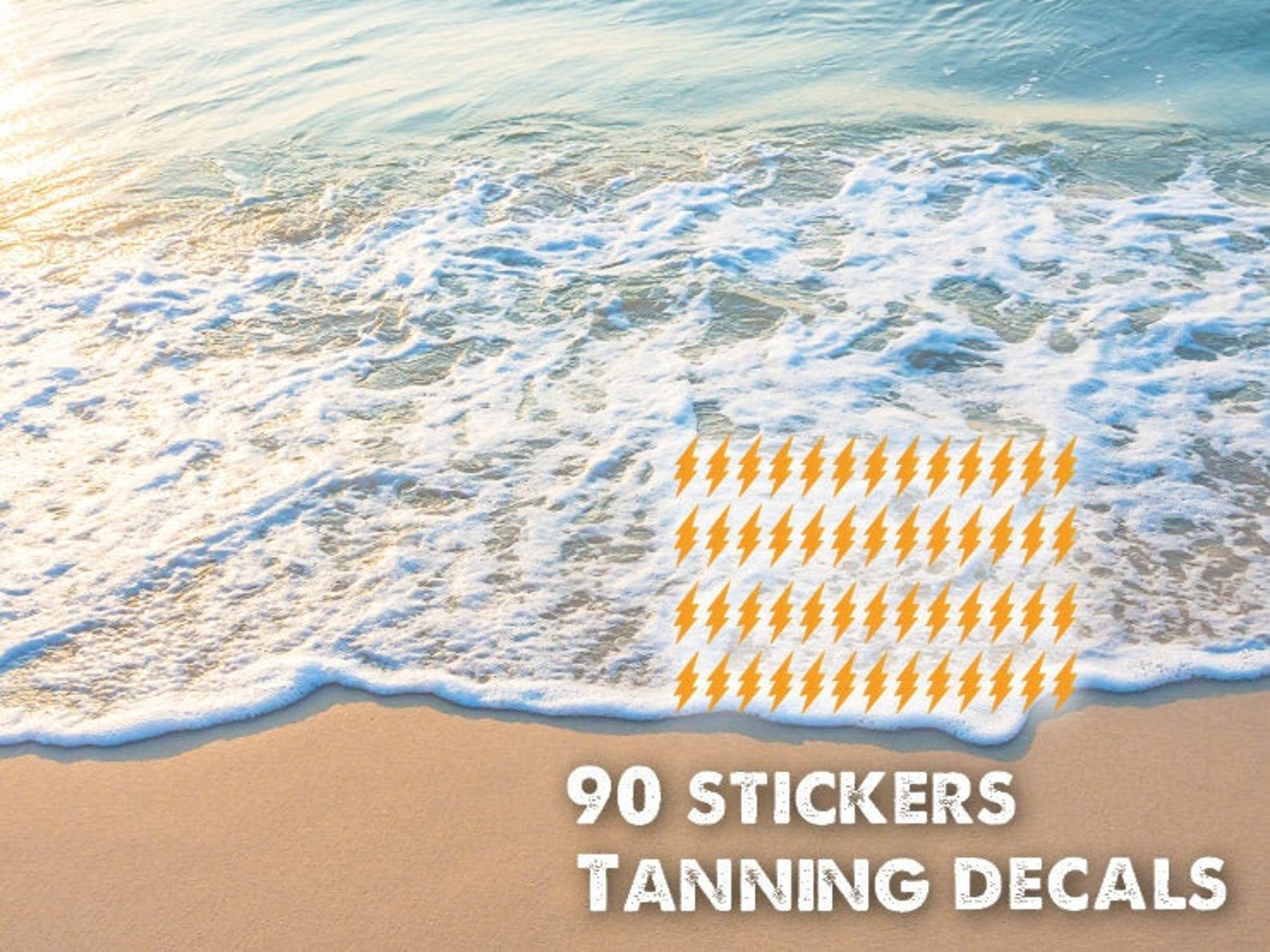Bolt Tan Decalstanning Tanning Stickers Tan Line Sticker | Etsy