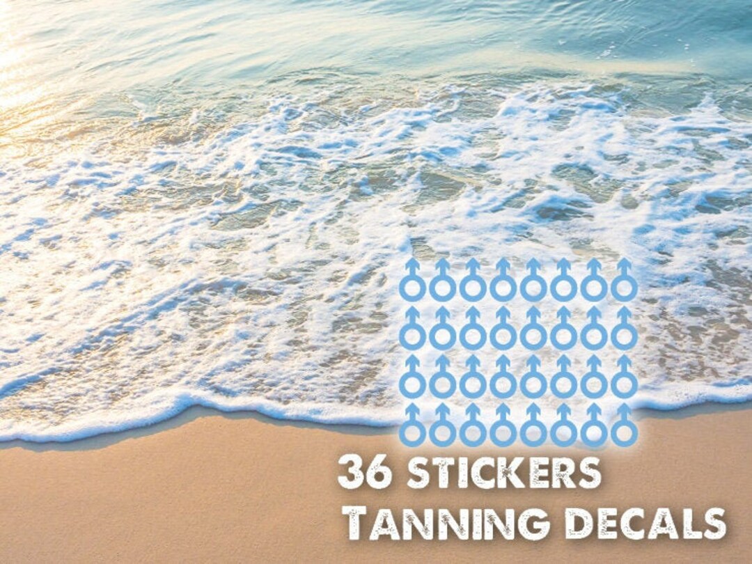 Male Symbol Tan Decalstanning Tanning Stickers Tan Line - Etsy