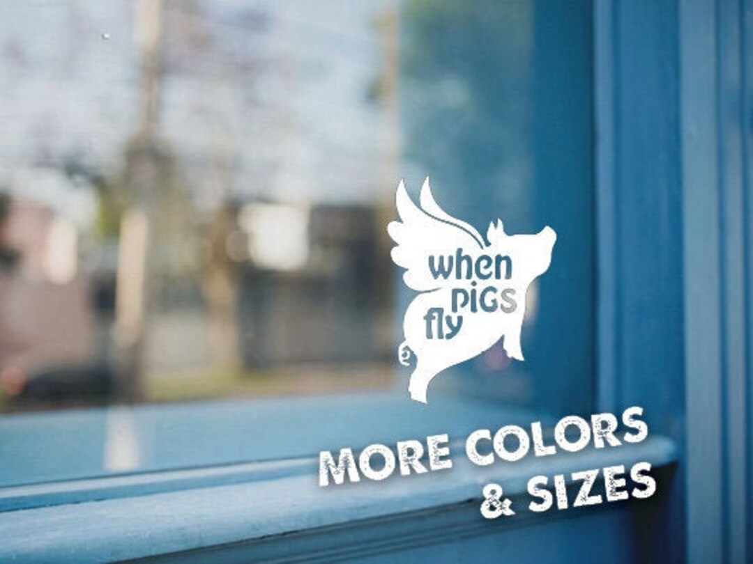 Flying Pig Sticker Decal,flying Pig Decal,flying Pig Sticker,car Decal ...