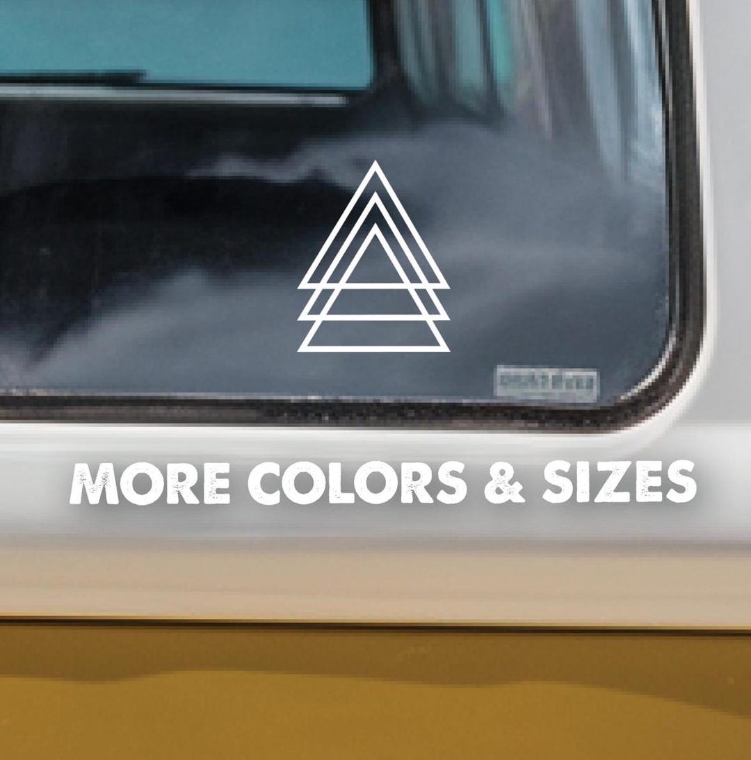 Triangle Sticker Decal Car Perfect Geometry Car Decal Geometry Laptop ...