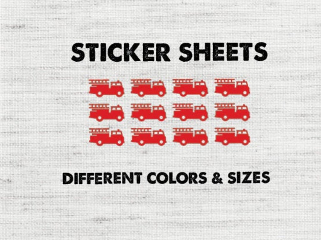 Fire Truck Vinyl Decals,fire Truck Vinyl Stickers,fire Truck Sticker ...