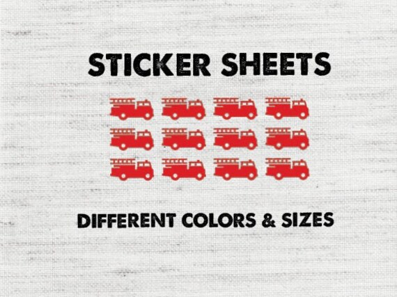 Fire Truck Vinyl Decalsfire Truck Vinyl Stickersfire Truck | Etsy