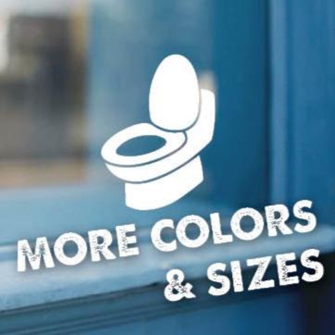 Toilet Decal,toilet Car Decal, Potty Decal, Restroom Decal, Camode ...