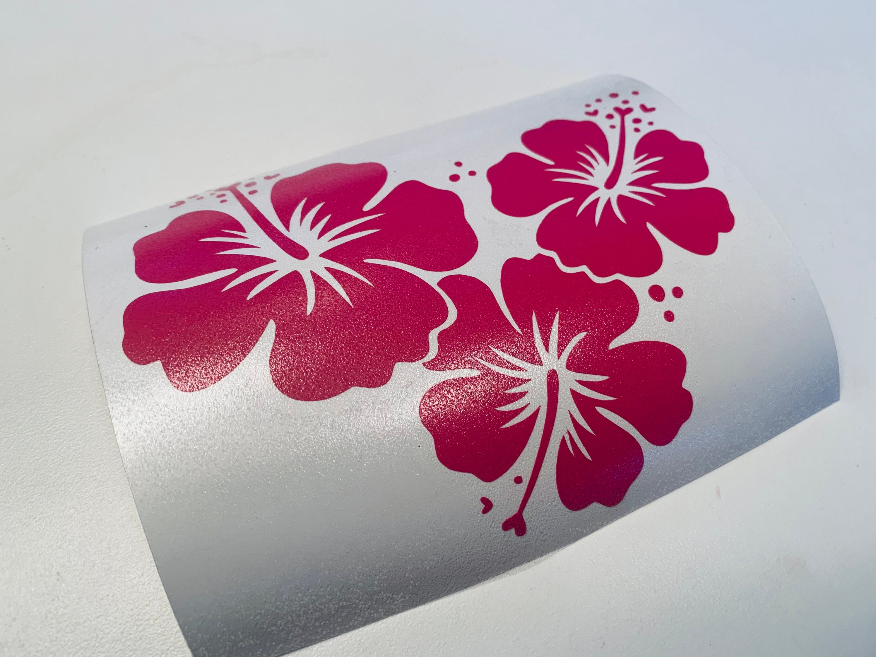 Hibiscus Decal Stickerhibiscus Stickerflower Decalhibiscus - Etsy