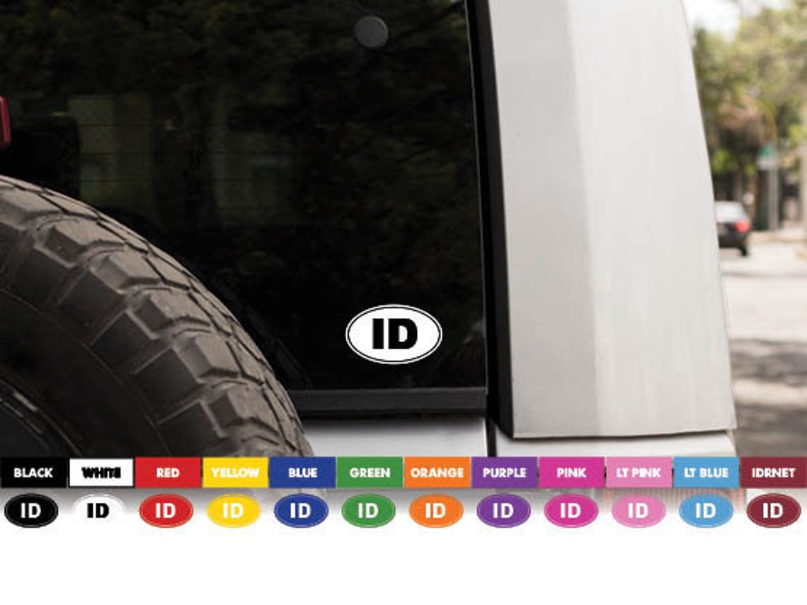 ID Idaho Euro Oval Decal State Vinyl Decal State | Etsy