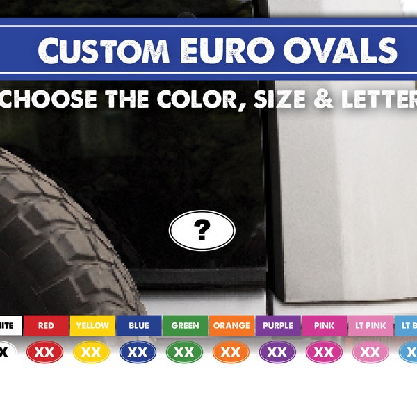 Custom Oval Car Stickers - Etsy