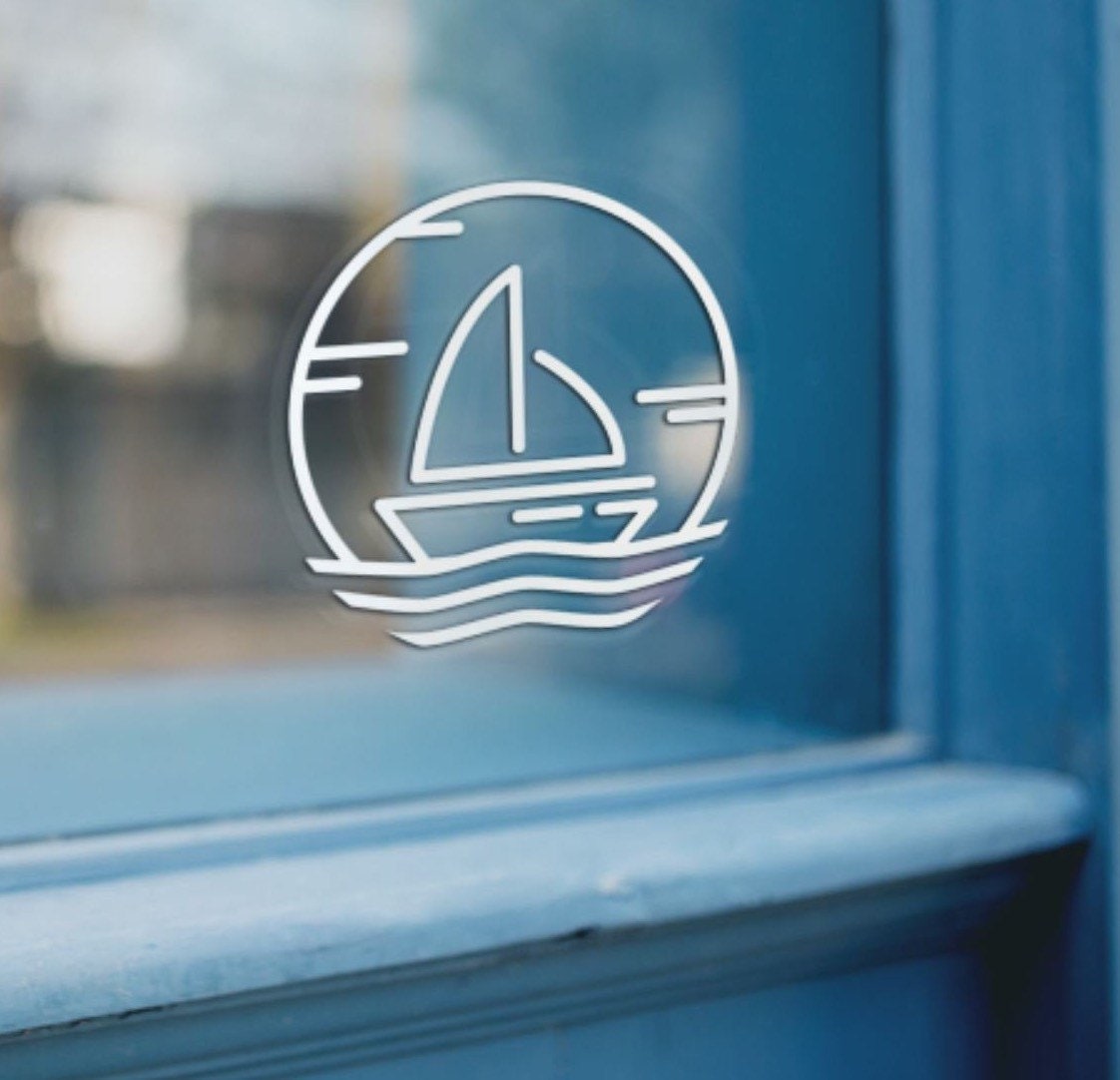 Sail Boat Decal Sticker Decalsail Boat Stickersailing - Etsy