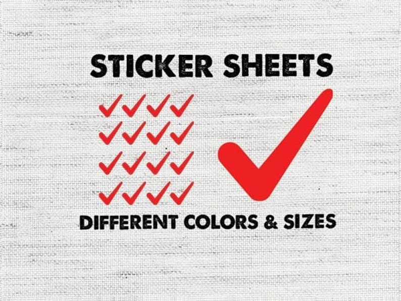 Check Mark Vinyl Decals: Oracal 651 Stickers - Etsy