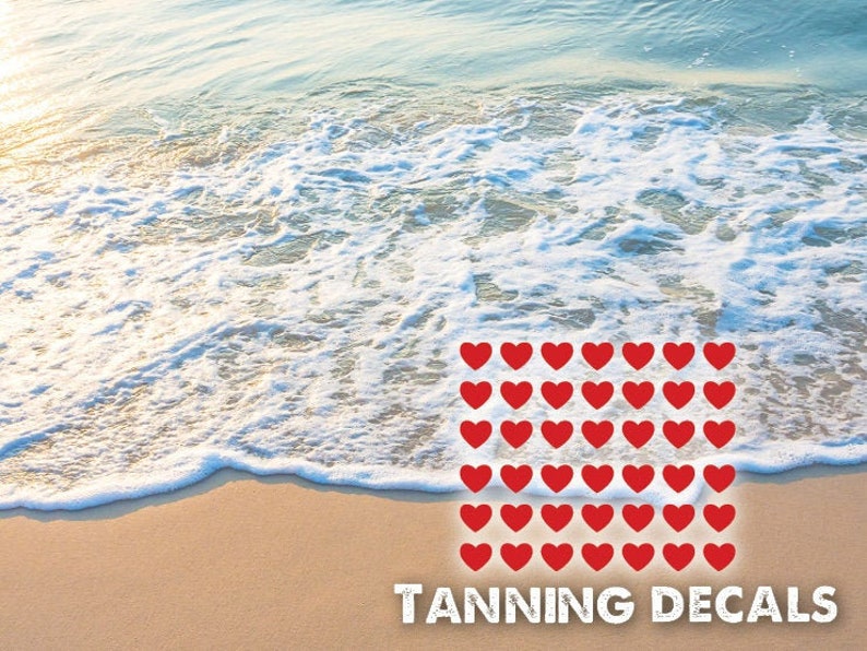 Heart Tan Decalstanning Tanning Stickers Tan Line Sticker - Etsy