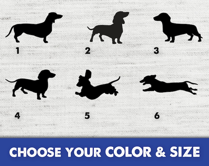 Dachshund Decal, Weiner Dog Sticker, Animal Wall Art, Dog Lover Gift A ...