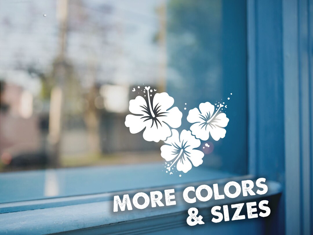 Hibiscus Decal Sticker,hibiscus Sticker,flower Decal,hibiscus Sticker ...