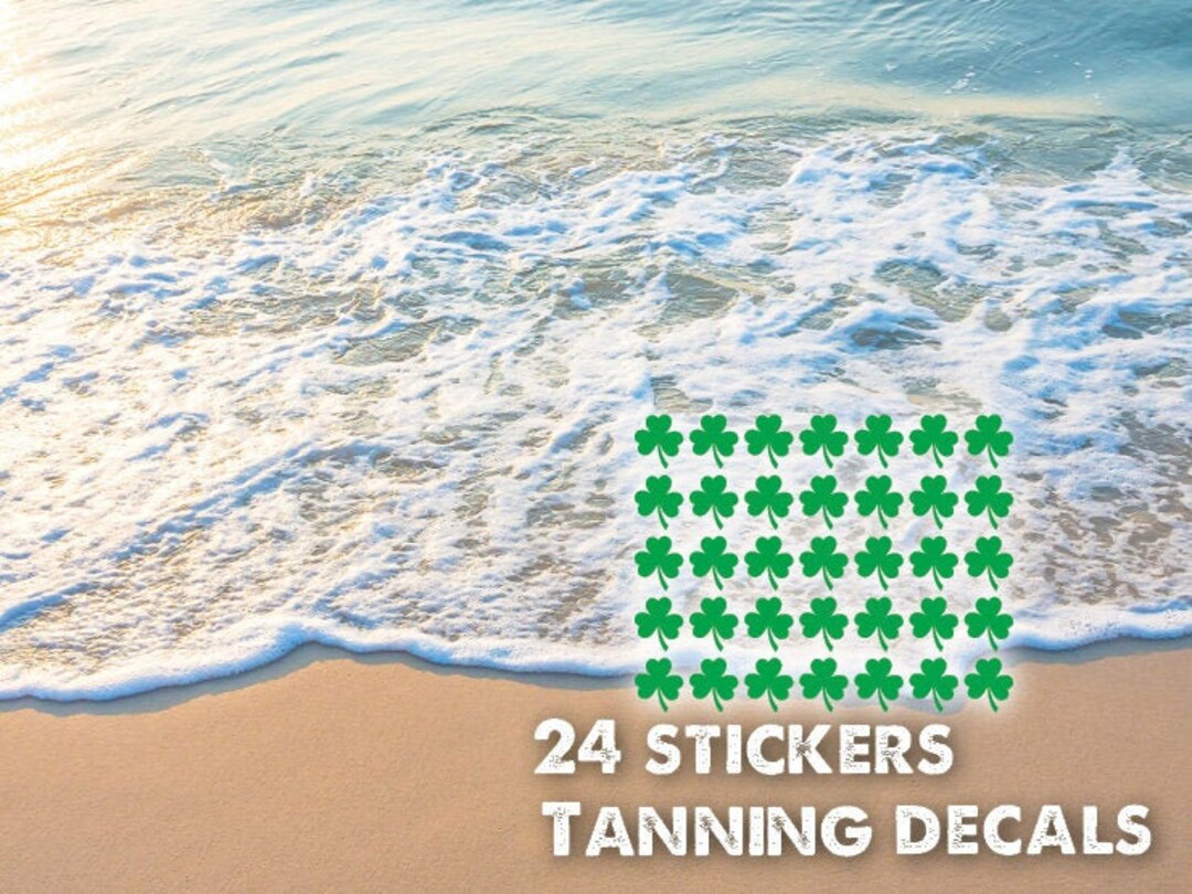 Shamrock Tan Decals,tanning, Tanning Stickers, Tan Line Sticker ...