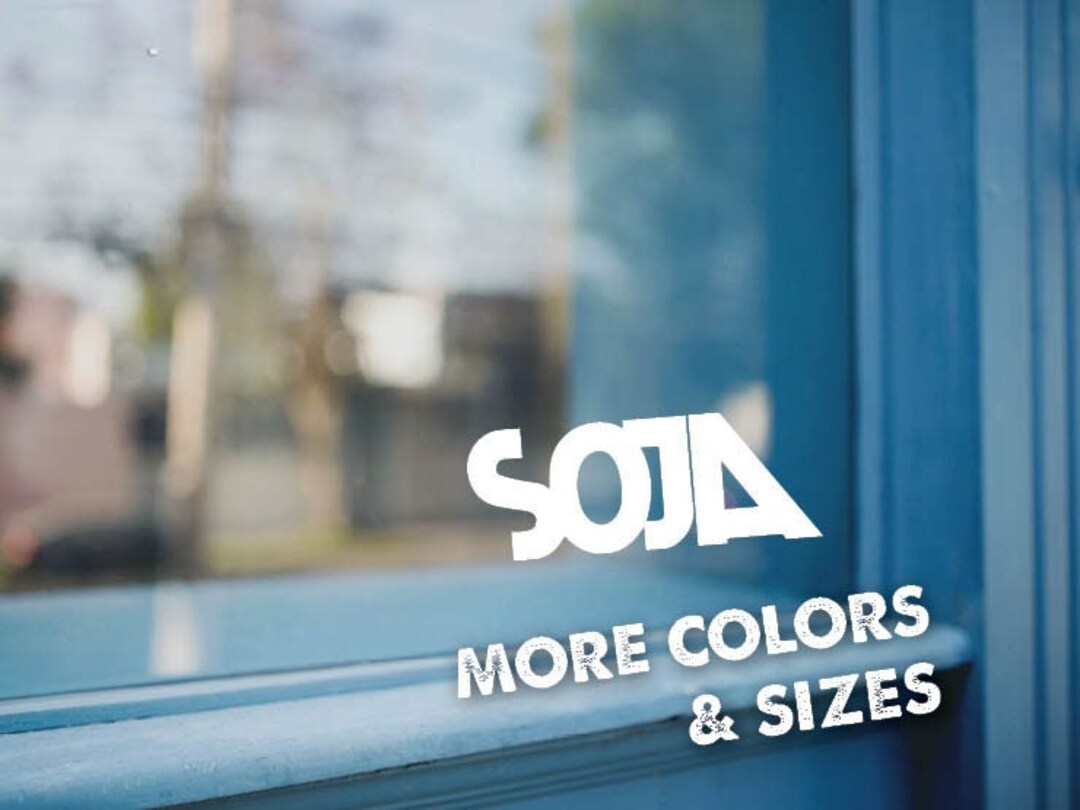 SOJA Vinyl Sticker Decal, Decal, Window Decal, Stickers, Laptop Sticker ...