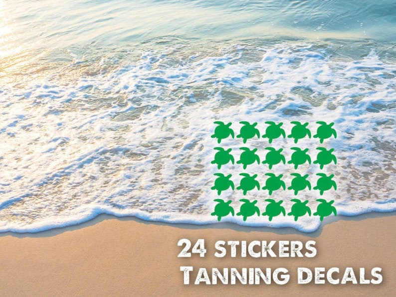 Sea Turtle Tan Decalstanning Tanning Stickers Tan Line - Etsy