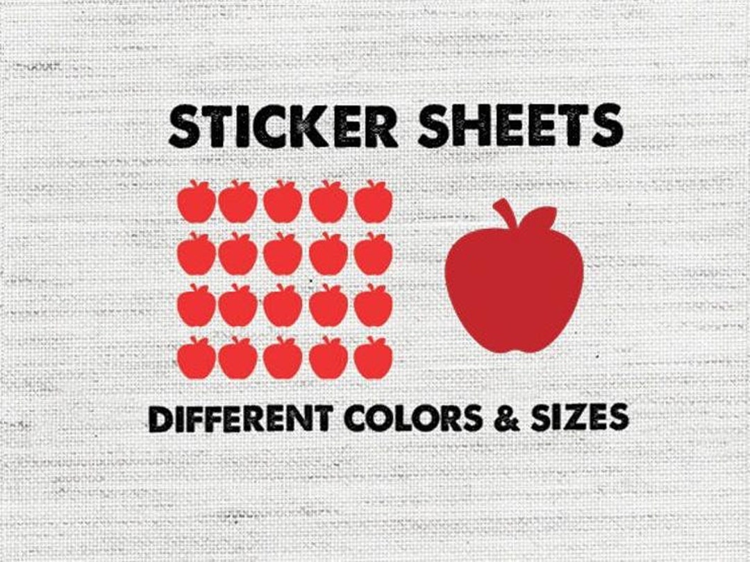 Apples Vinyl Decals,apples Sticker, Apple Stickers, Apple Stickers ...