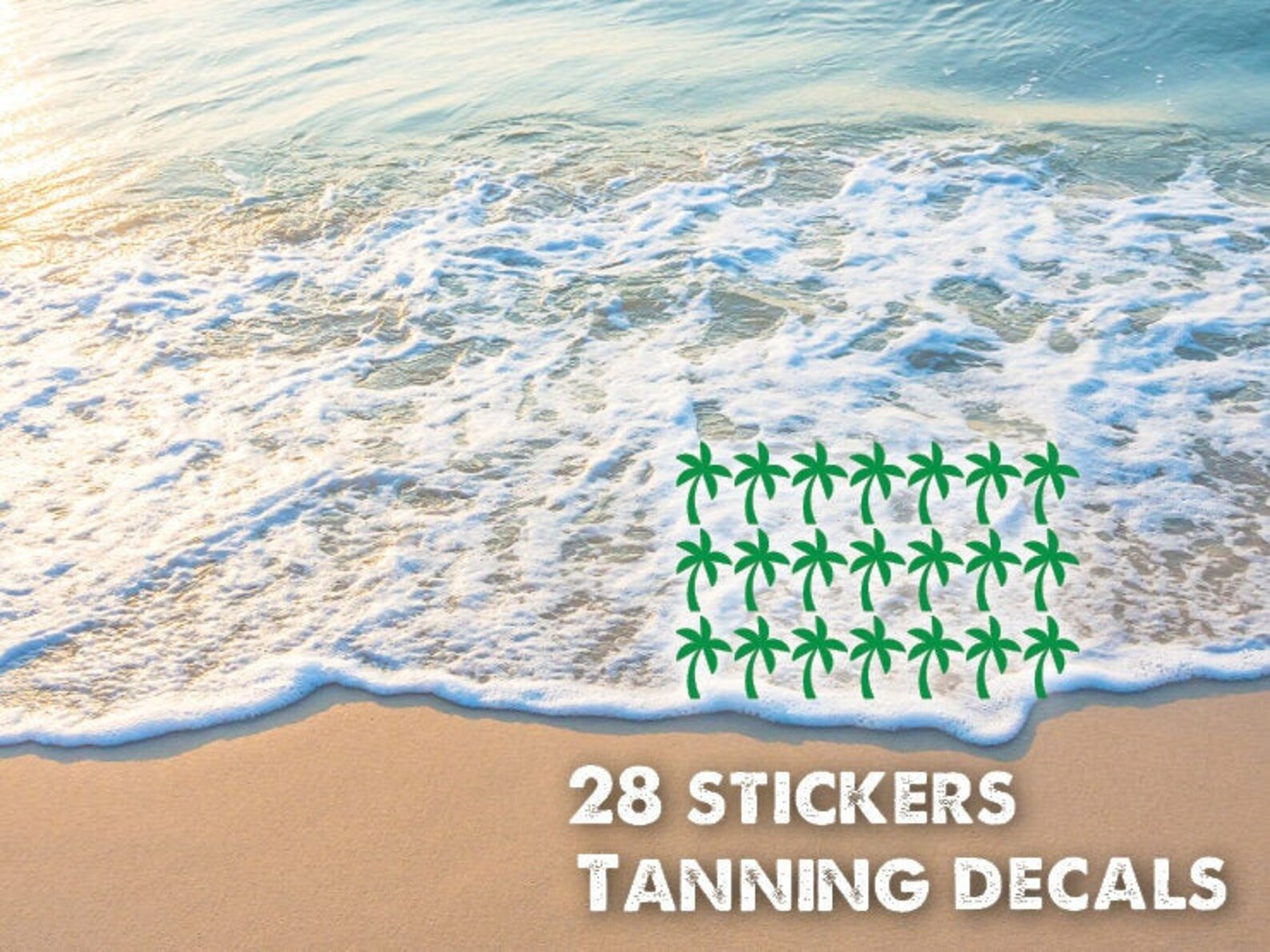 Palm Tree Tan Decalstanning Tanning Stickers Tan Line - Etsy