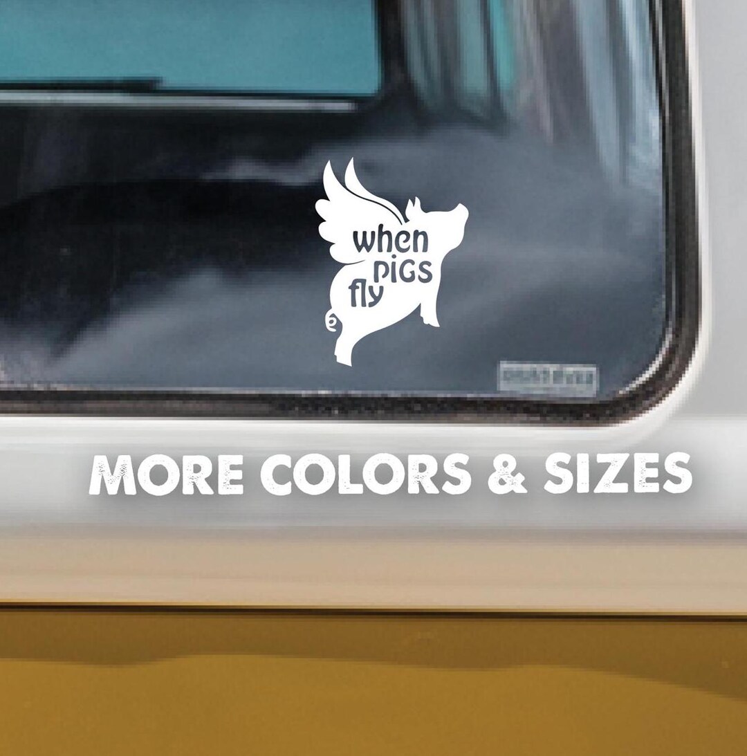 Flying Pig Sticker Decal,flying Pig Decal,flying Pig Sticker,car Decal ...