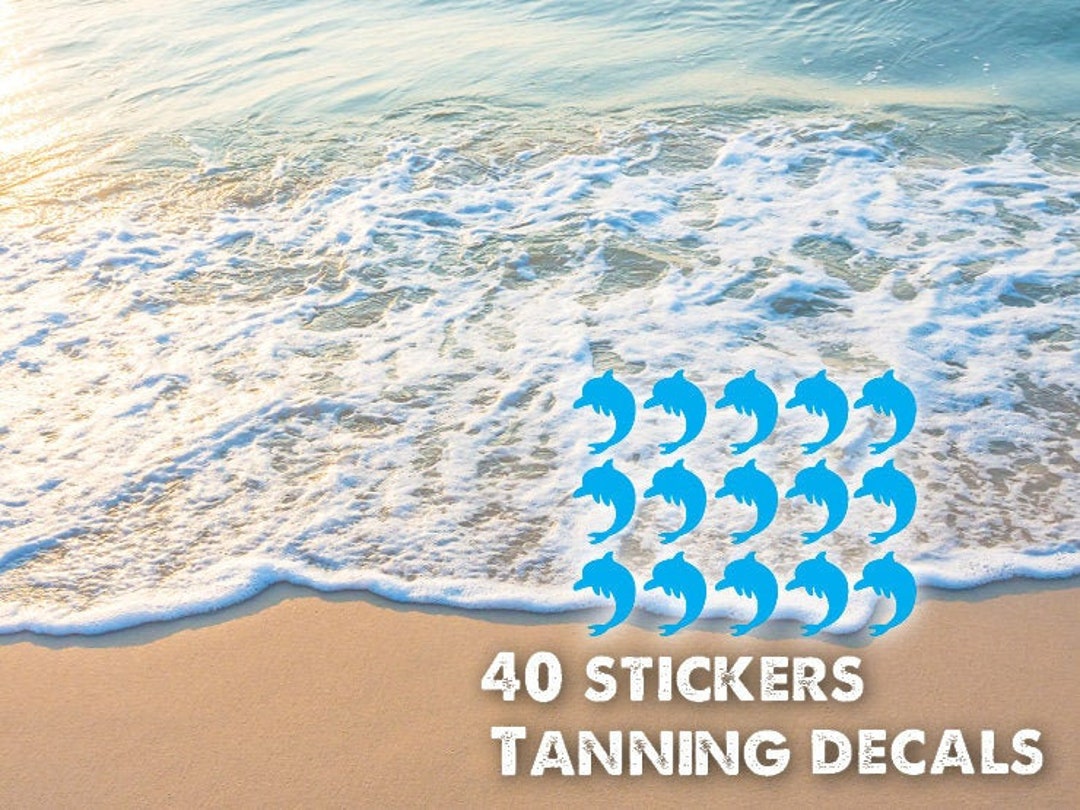 Dolphin Tan Decals,tanning, Tanning Stickers, Tan Line Sticker, Tanning ...
