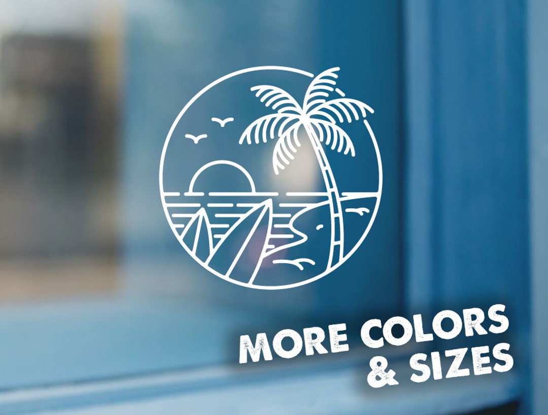 Ocean Vinyl Decal, Vinyl Sticker, Wave Decal, Ocean Decal, Car Window ...