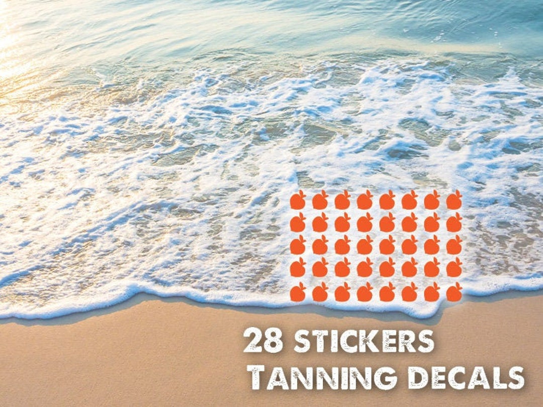 Tan Decal Cute Tanning Peach Tanning Sticker Tan Line Sticker Tanning ...