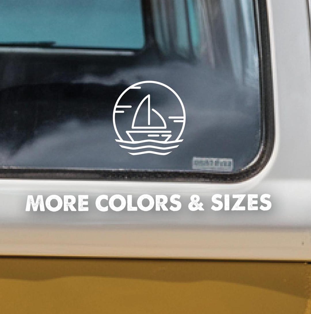 Sail Boat Decal Sticker Decal,sail Boat Sticker,sailing Decal,sail Boat ...