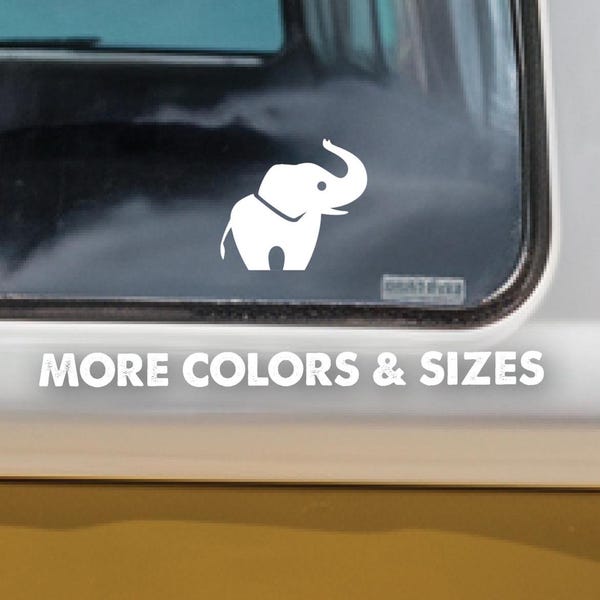Elephant Car Decal - Etsy